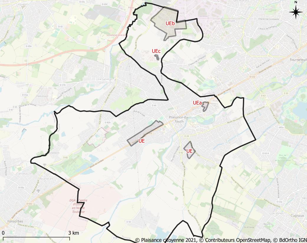 Le Plan Local d'Urbanisme PLU : Les zones urbaines UE - Plaisance Citoyenne